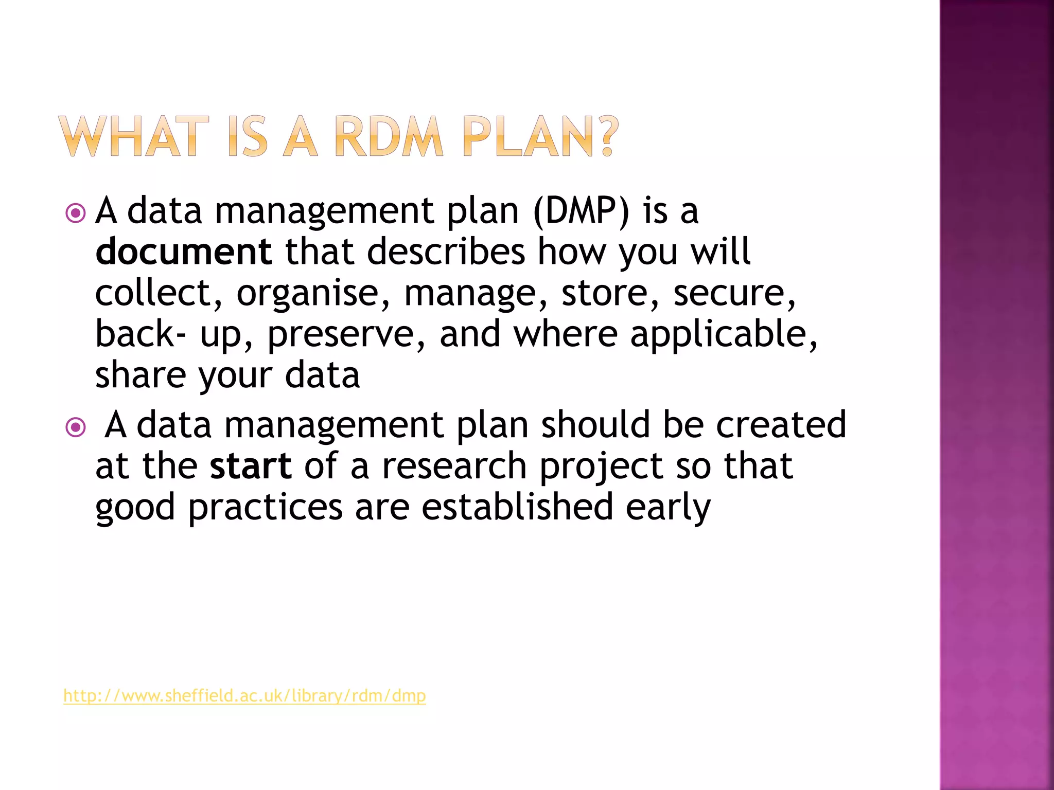 Developing an institutional research management plan: guidelines | PPTX