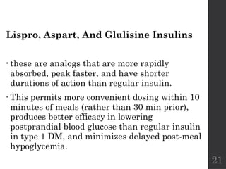 DM Pharmacotherapy Insulins.pharmacology | PPTX