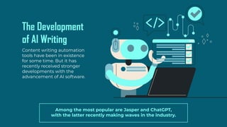 AI Writing Bots VS. Human Writers: Will AI replace Writers? | PPT