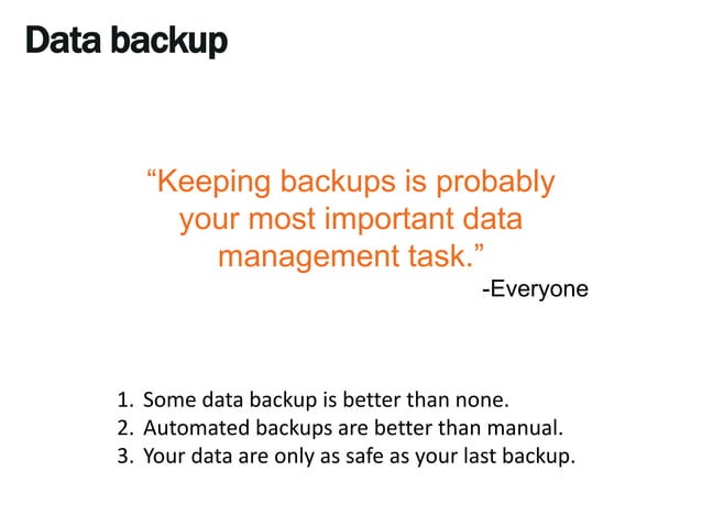 Introduction to Data Management | PPTX | Data Storage and Warehousing ...