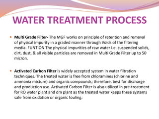 DEMINERALIZATION WATER TREATMENT PLANT | PPTX