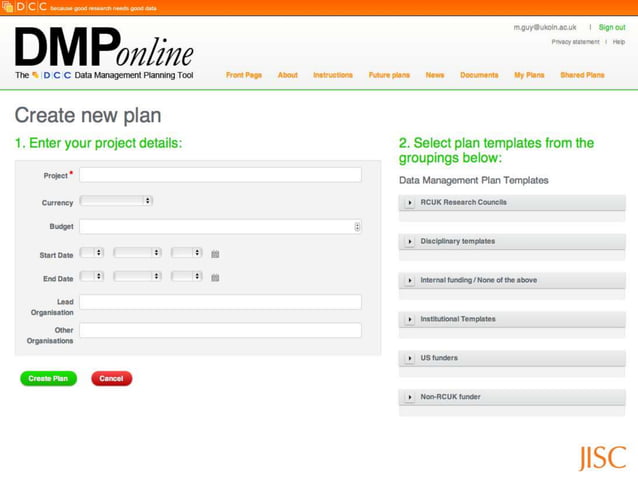 Focus Group on DMPOnline | PPT