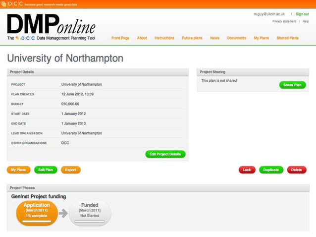 Focus Group on DMPOnline | PPT