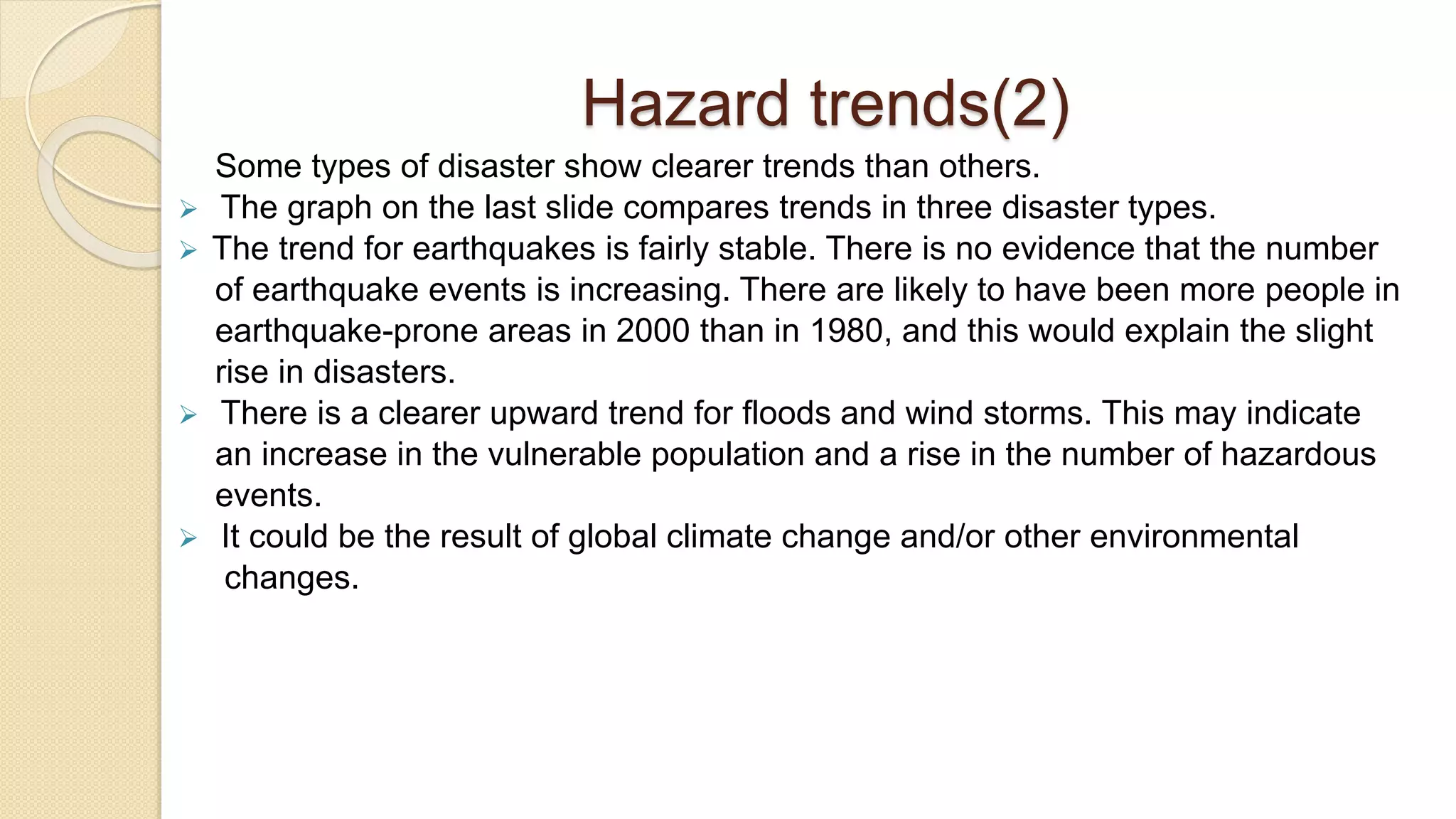 global disaster trends- emerging risks of disaster- climate change | PPTX