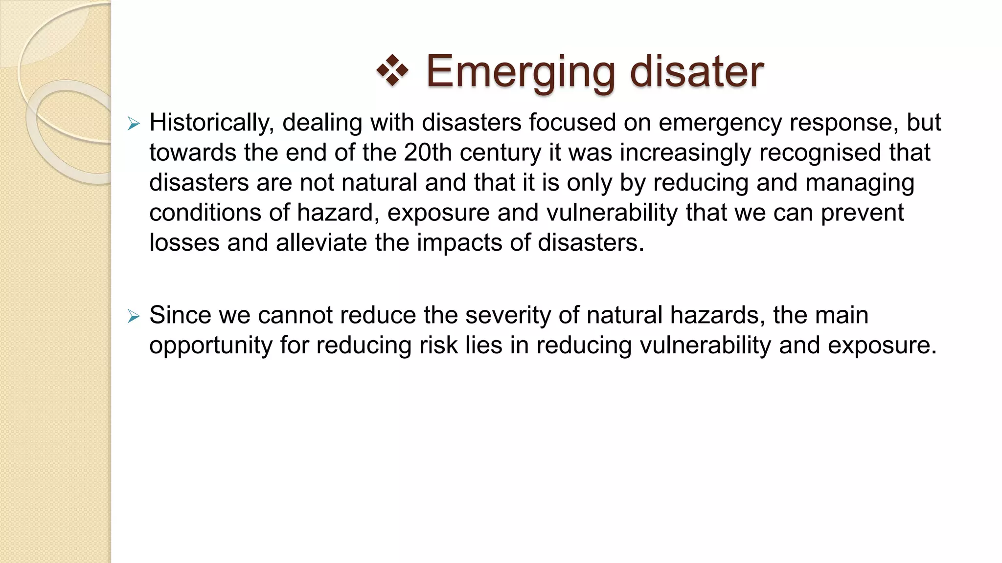 global disaster trends- emerging risks of disaster- climate change | PPTX