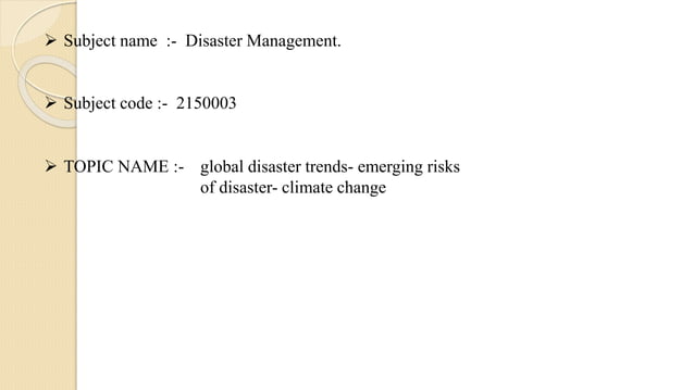 global disaster trends- emerging risks of disaster- climate change ...