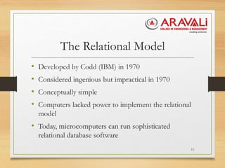 Data Models - Department of Computer Science & Engineering | PPT
