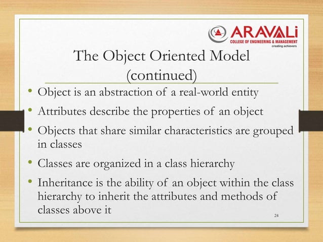 Data Models - Department of Computer Science & Engineering | PPT