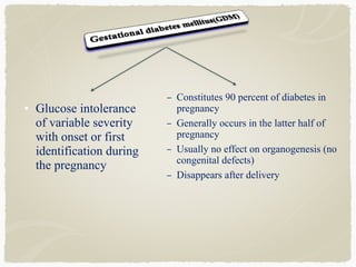 DM in pregnancy 5 points | PDF