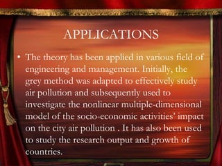 GREY SYSTEM THEORY with example | Data mining | PPTX