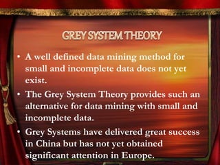 GREY SYSTEM THEORY with example | Data mining | PPTX