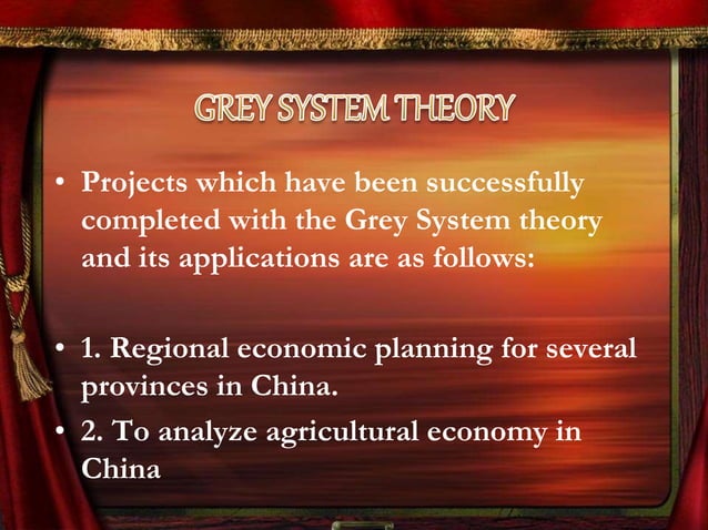 Grey System Theory With Example Data Mining Ppt