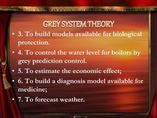 GREY SYSTEM THEORY with example | Data mining | PPTX