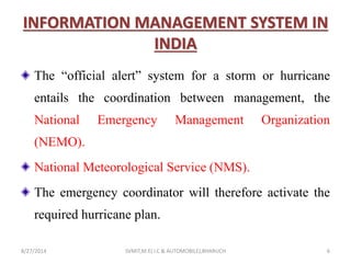 Information managment System for Disasters. | PPT
