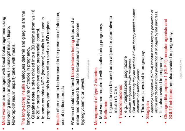 pre existing DM in pregnancy | PPT