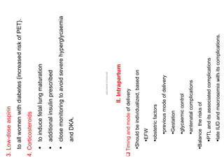 pre existing DM in pregnancy | PPT