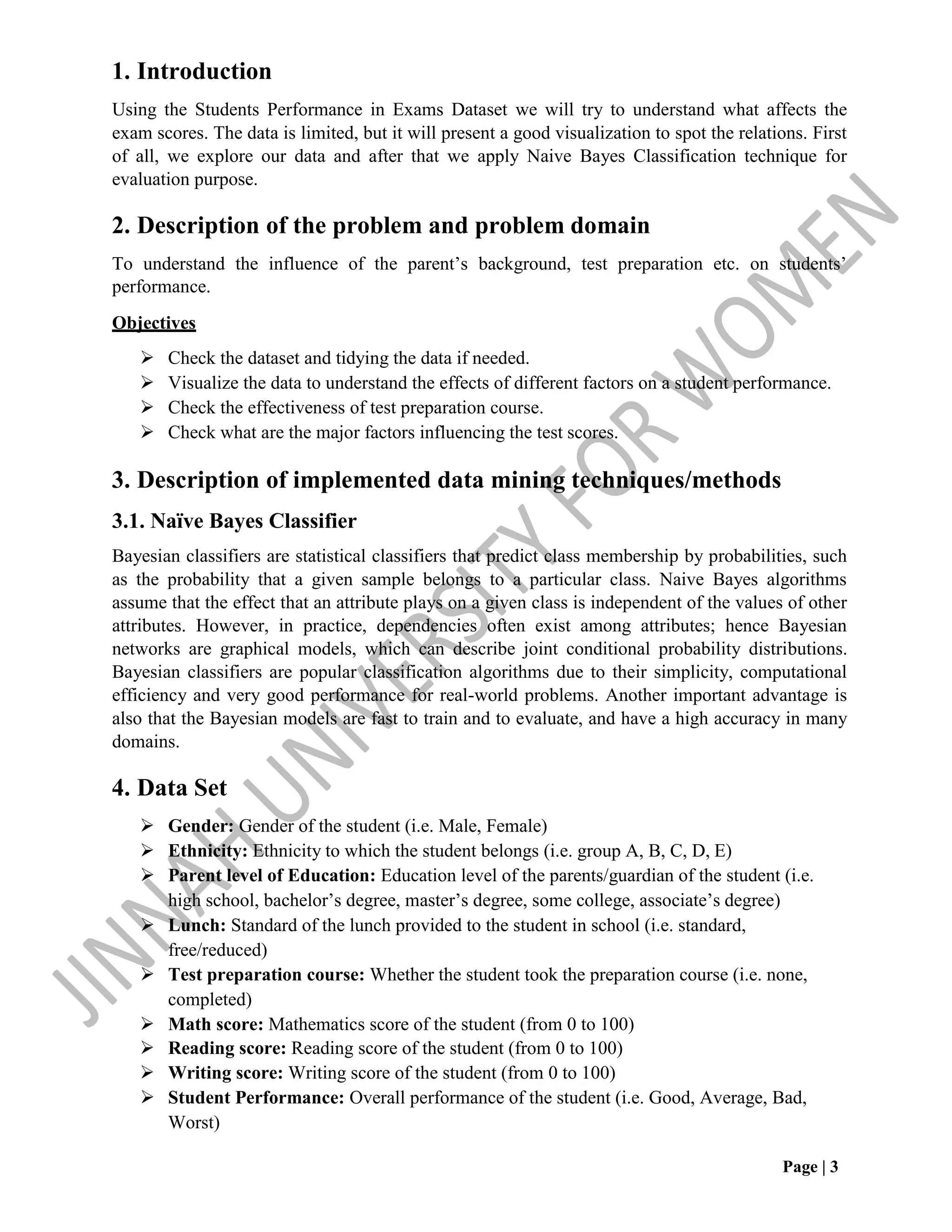 Student Performance Data Mining Project Report | PDF