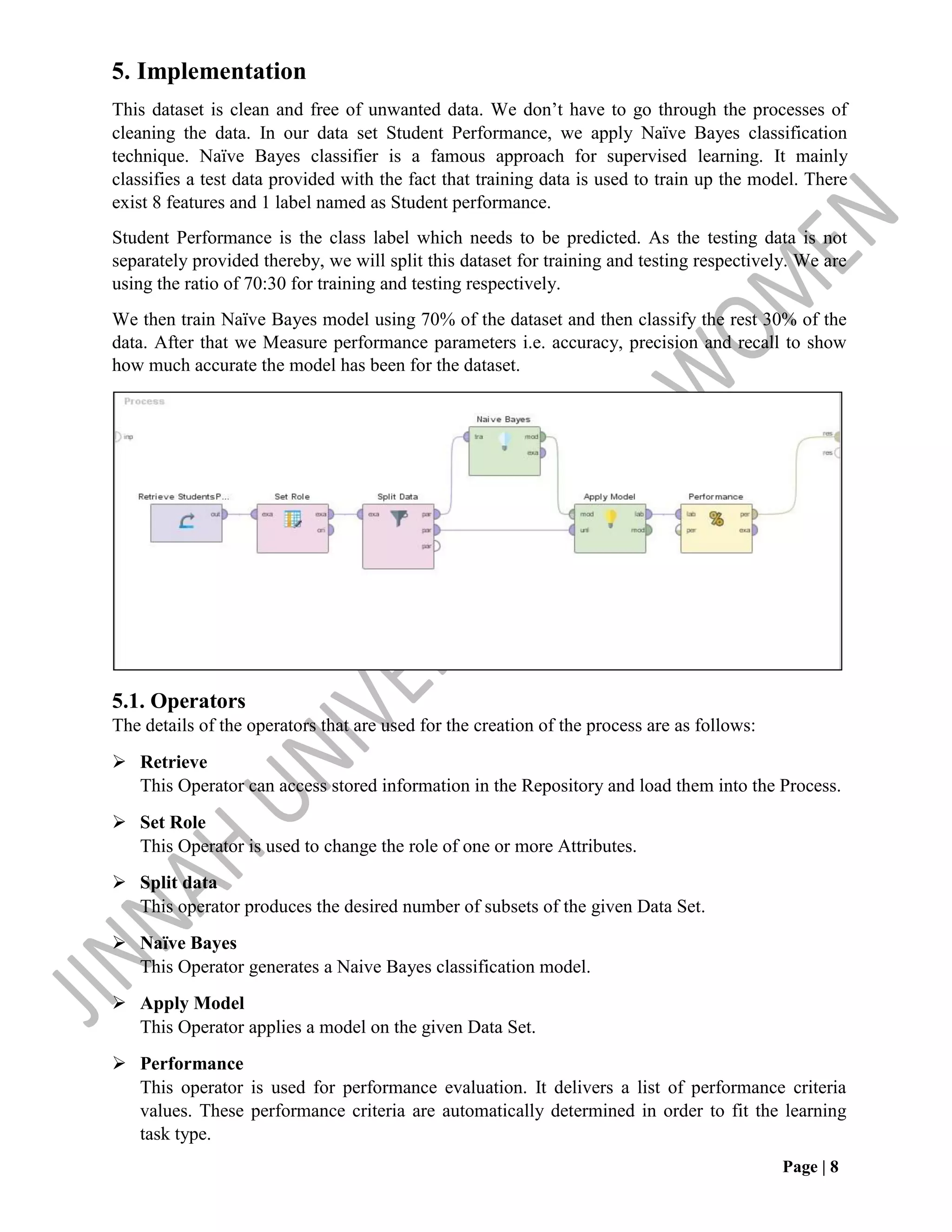 Student Performance Data Mining Project Report | PDF
