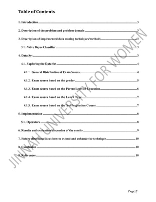 Student Performance Data Mining Project Report | PDF