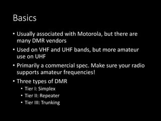 Introduction to Amateur DMR | PPTX | Digital Audio | Computer Software ...