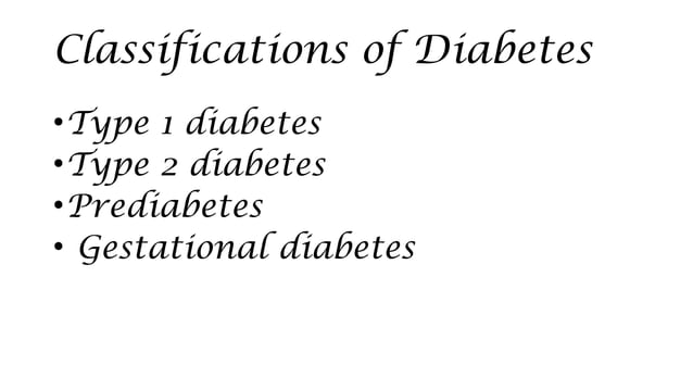 Diabetes mellitus ( DM) Presentation ppt | PPT