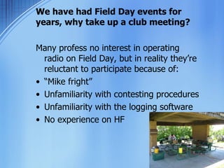 DMRAA/ARTS Field Day Made Easy Presentation | PPT