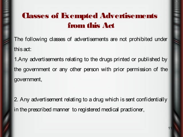 Drugs and Magic Remedies (Objectionable Advertisements), 1954 Act,1954 ...