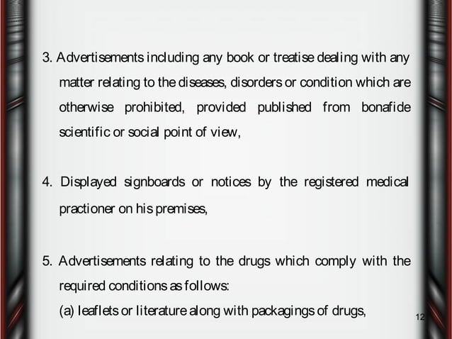 Drugs and Magic Remedies (Objectionable Advertisements), 1954 Act,1954 ...