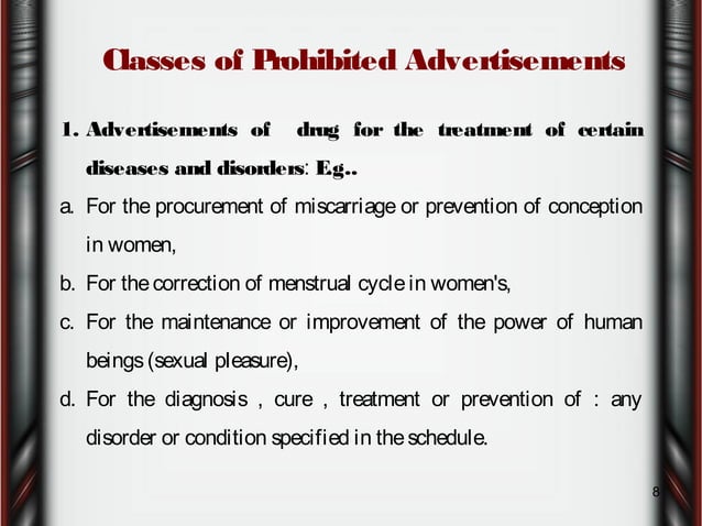 Drugs and Magic Remedies (Objectionable Advertisements), 1954 Act,1954 ...