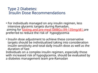 DM, RAMADAN. fasting, Insulin Management | PPTX