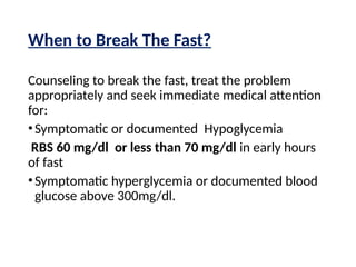 DM, RAMADAN. fasting, Insulin Management | PPTX