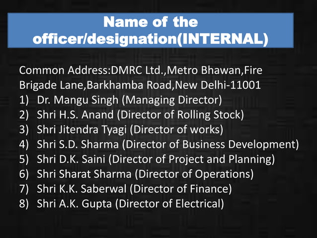 Delhi Metro Railway's Stakeholder Management | PPTX