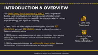 DMRC BUSINESS MODEL- Understanding their functionality. | PPT