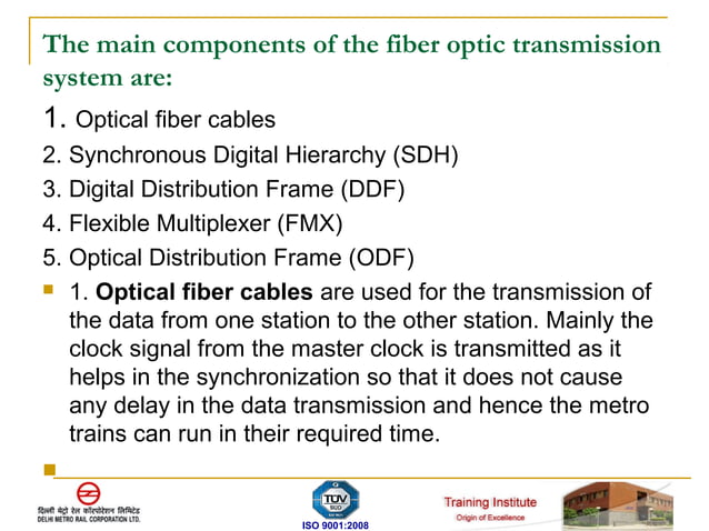 Dmrc Fiber Optics Transmission System | PPT | Computer Networking ...