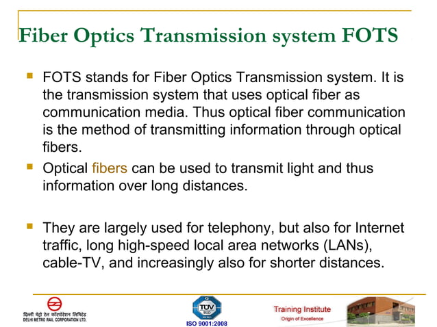 Dmrc Fiber Optics Transmission System | PPT | Computer Networking ...