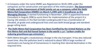 SUMMER TRAINING REPORT DMRC | PPTX