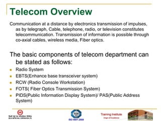 DMRC Telecom Internship | PPTX