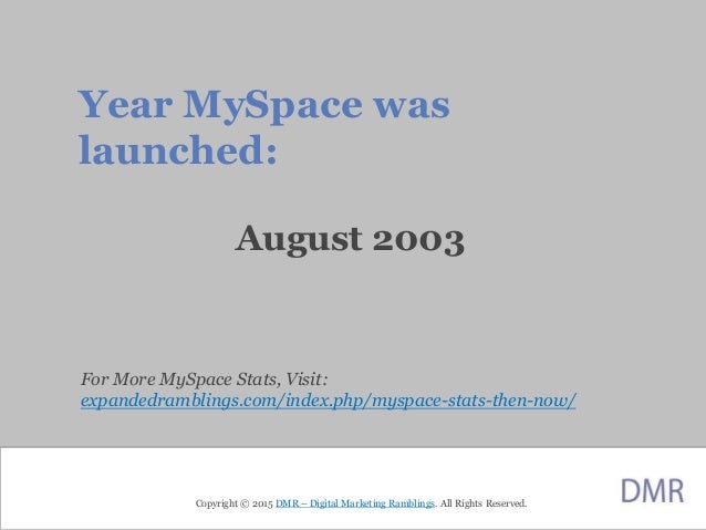MySpace Statistics Then and Now