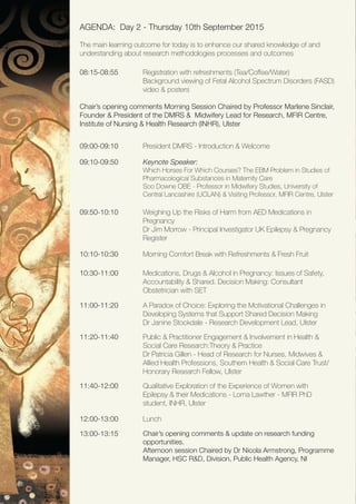 Alcohol & Medication in Pregnancy Conference Agenda | PDF