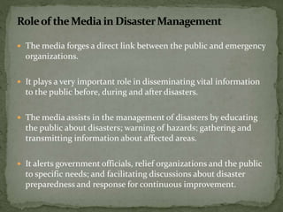 Media in Disaster Management | PPTX
