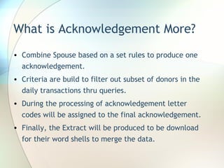 Dms Acknowledgements | PPT | Free Download