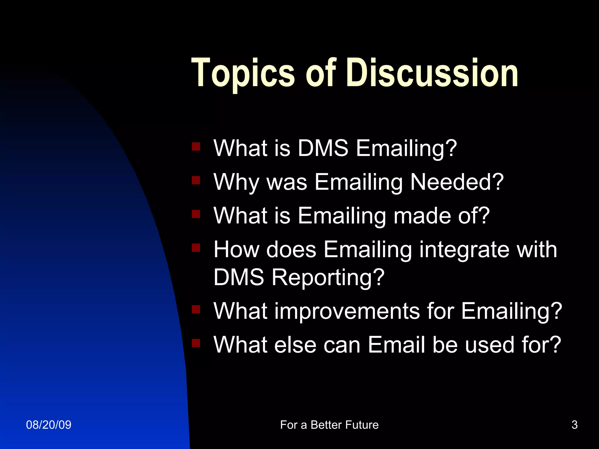 Dms Emailing Reports | PPT