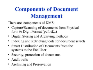 Document Management System Overview | PPT | Data Storage and ...