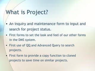 Dms Project | PPT | Technology & Computing