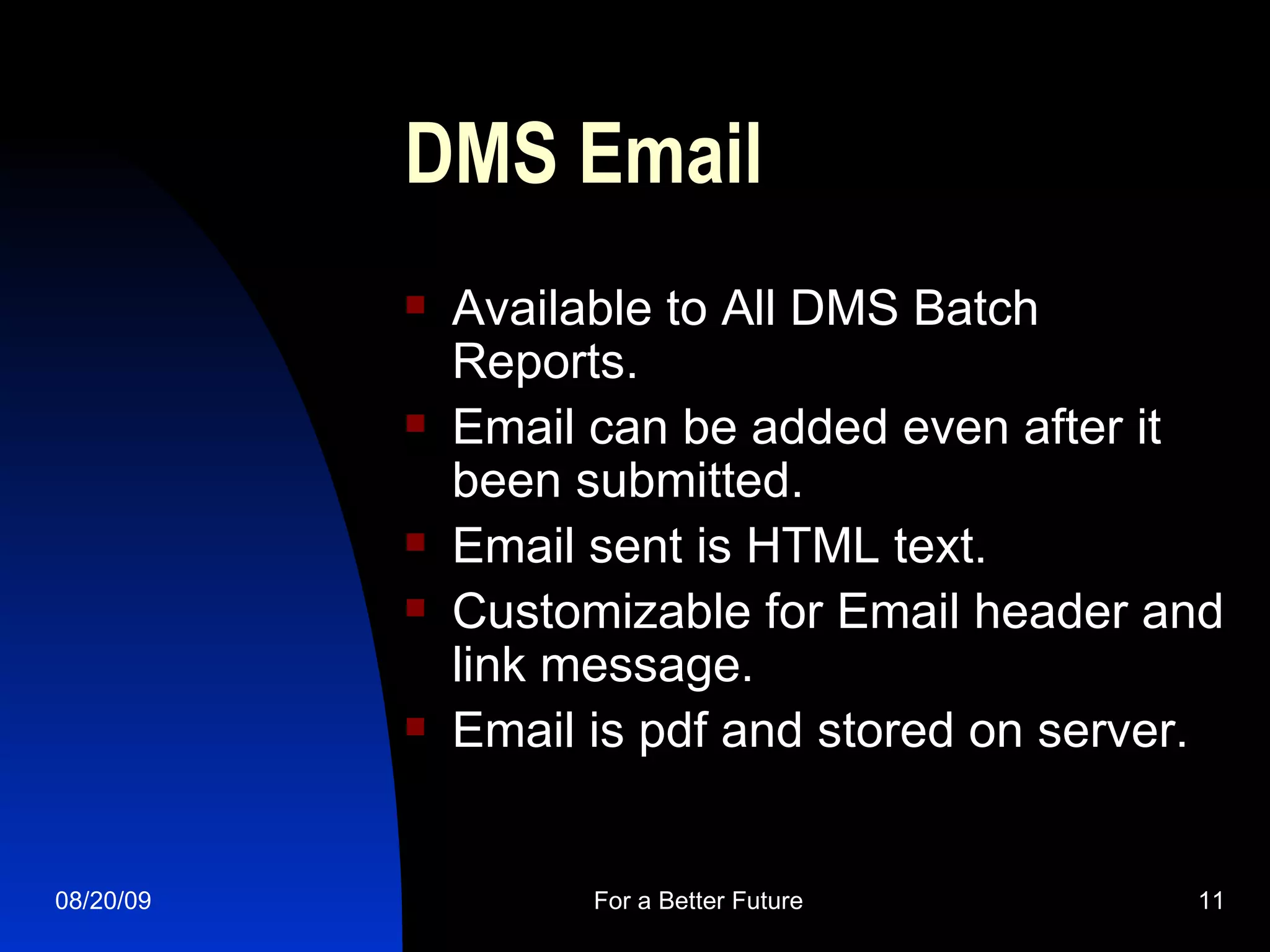 Dms Reporting Overview | PPT