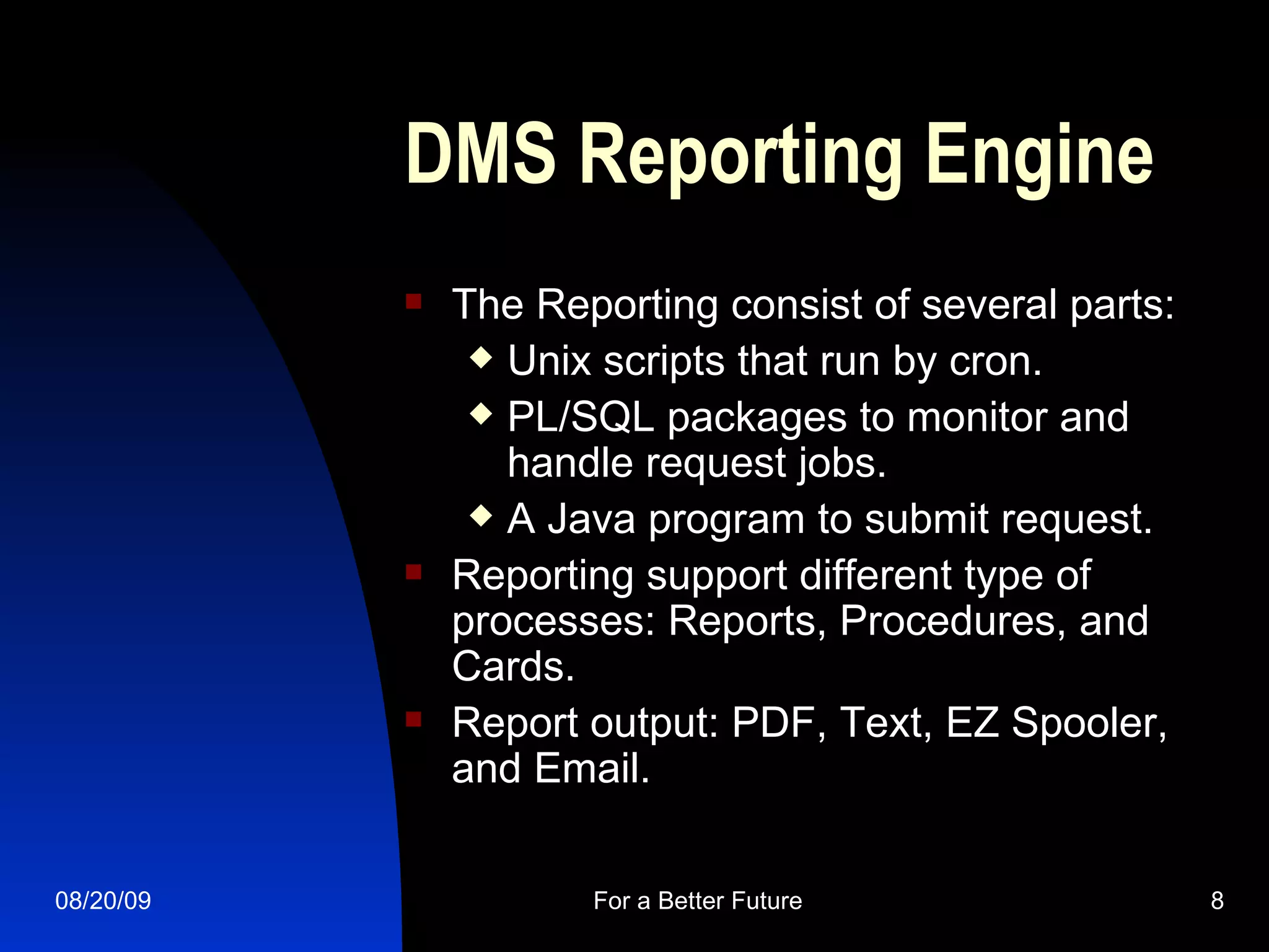 Dms Reporting Overview | PPT