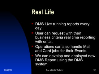 Dms Reporting Overview | PPT