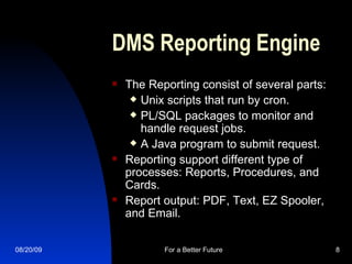 Dms Reporting Overview | PPT
