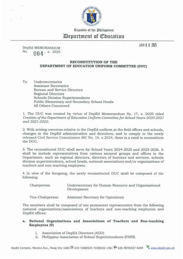 DM_s2025_004.pdf: Reconstitution (DUC) of the Department of Education ...