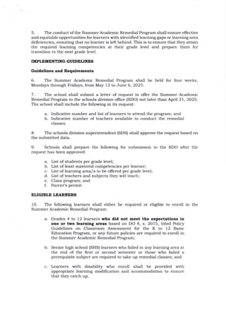 DM_s2025_035: Summer Academic Remedial Program | PDF
